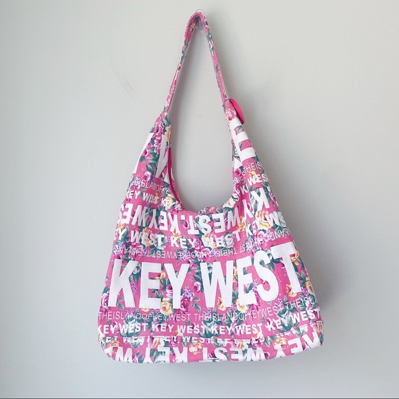Robin Ruth | Bags | Robin Ruth Key West Zippered Tote Bag In Pink ...